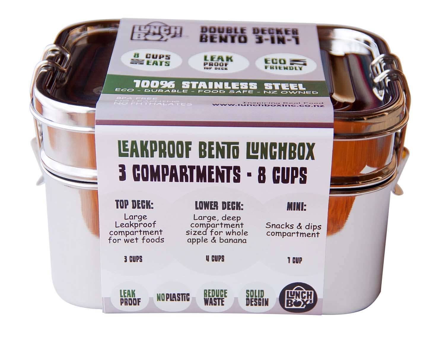 Large Rectangular Bento Stainless Steel Lunchbox – LunchBox Inc.